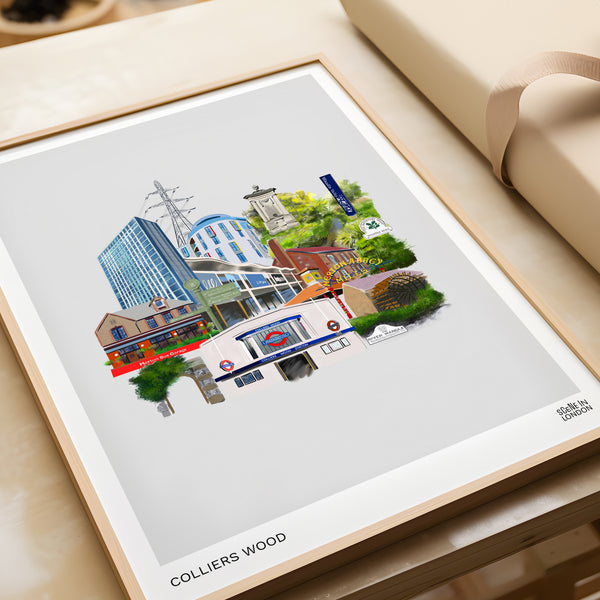 Colliers Wood Illustration Print – London art prints and gifts by Scene ...