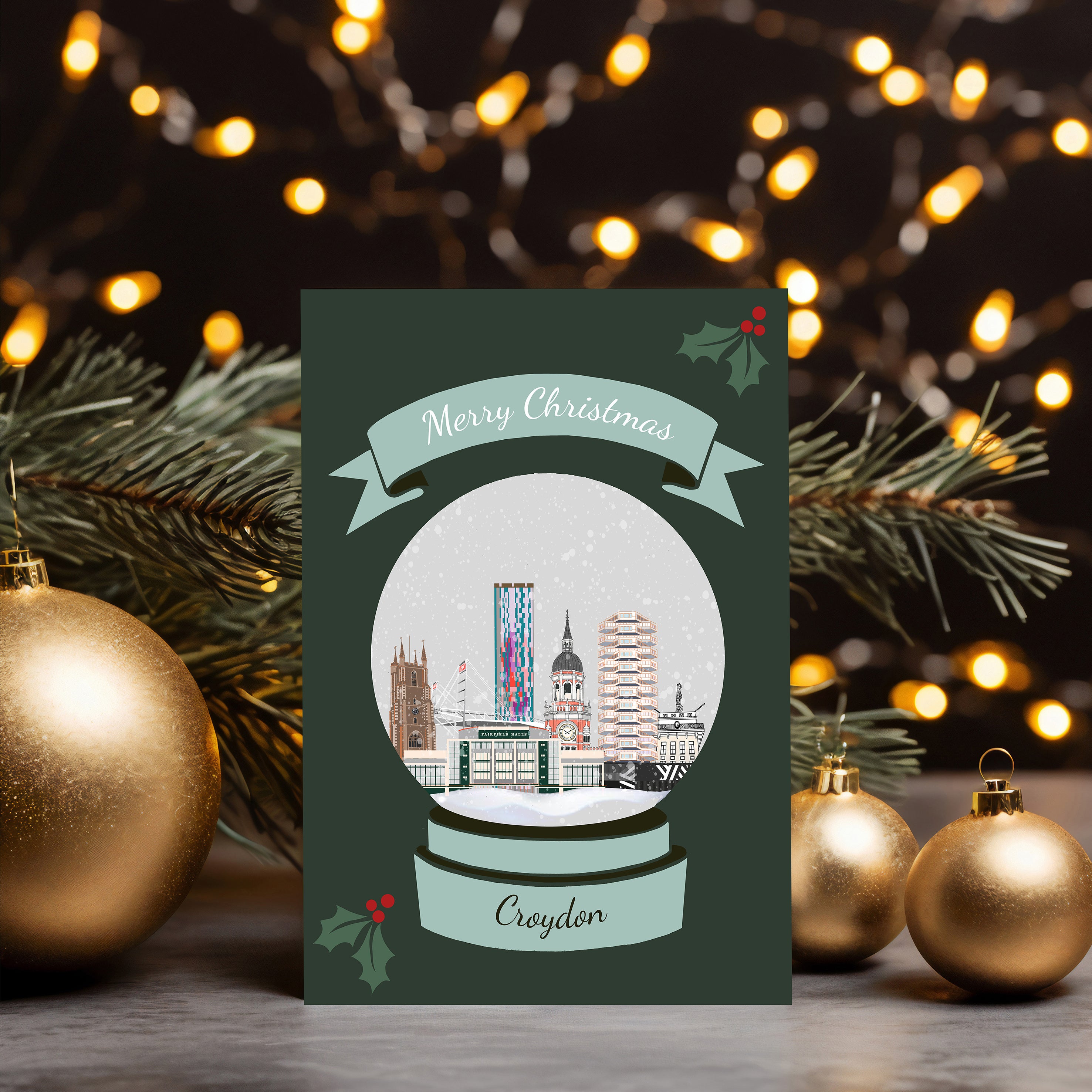 Croydon Christmas Card – London art prints and gifts by Scene in London