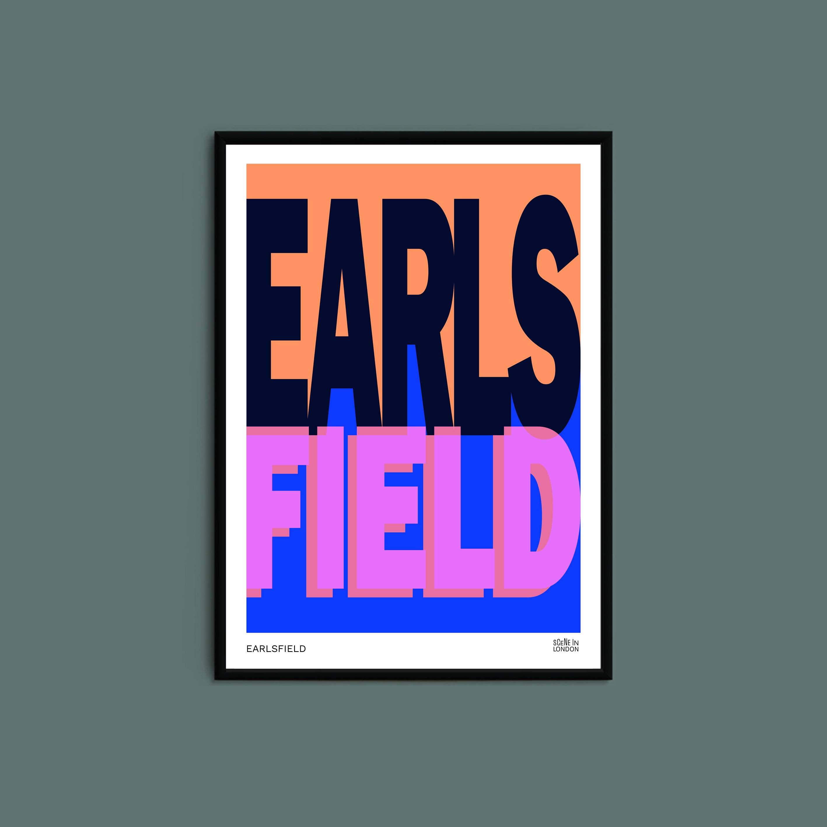 Earlsfield Layered Typography Print – London art prints and gifts by ...