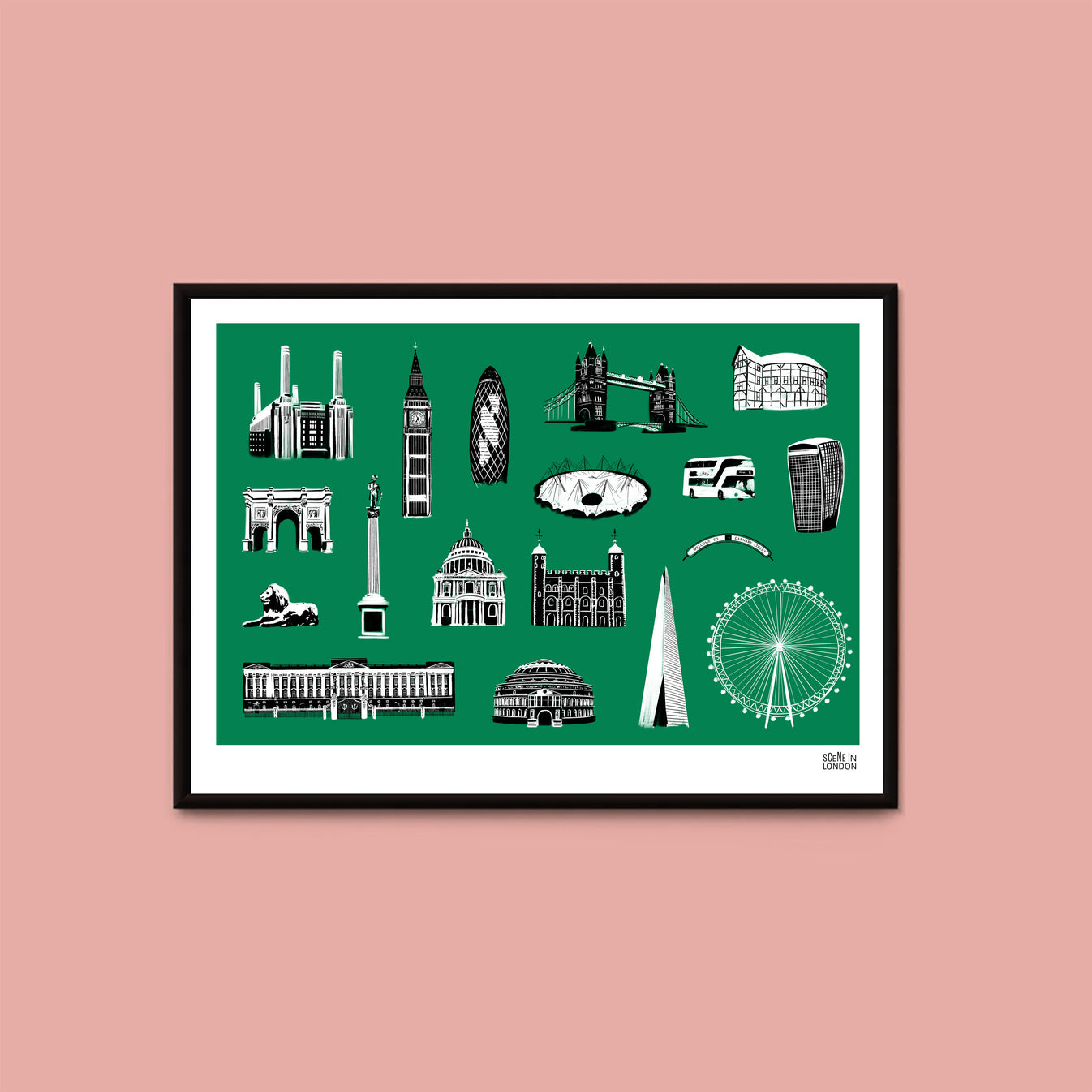 London Landmarks Print – London art prints and gifts by Scene in London