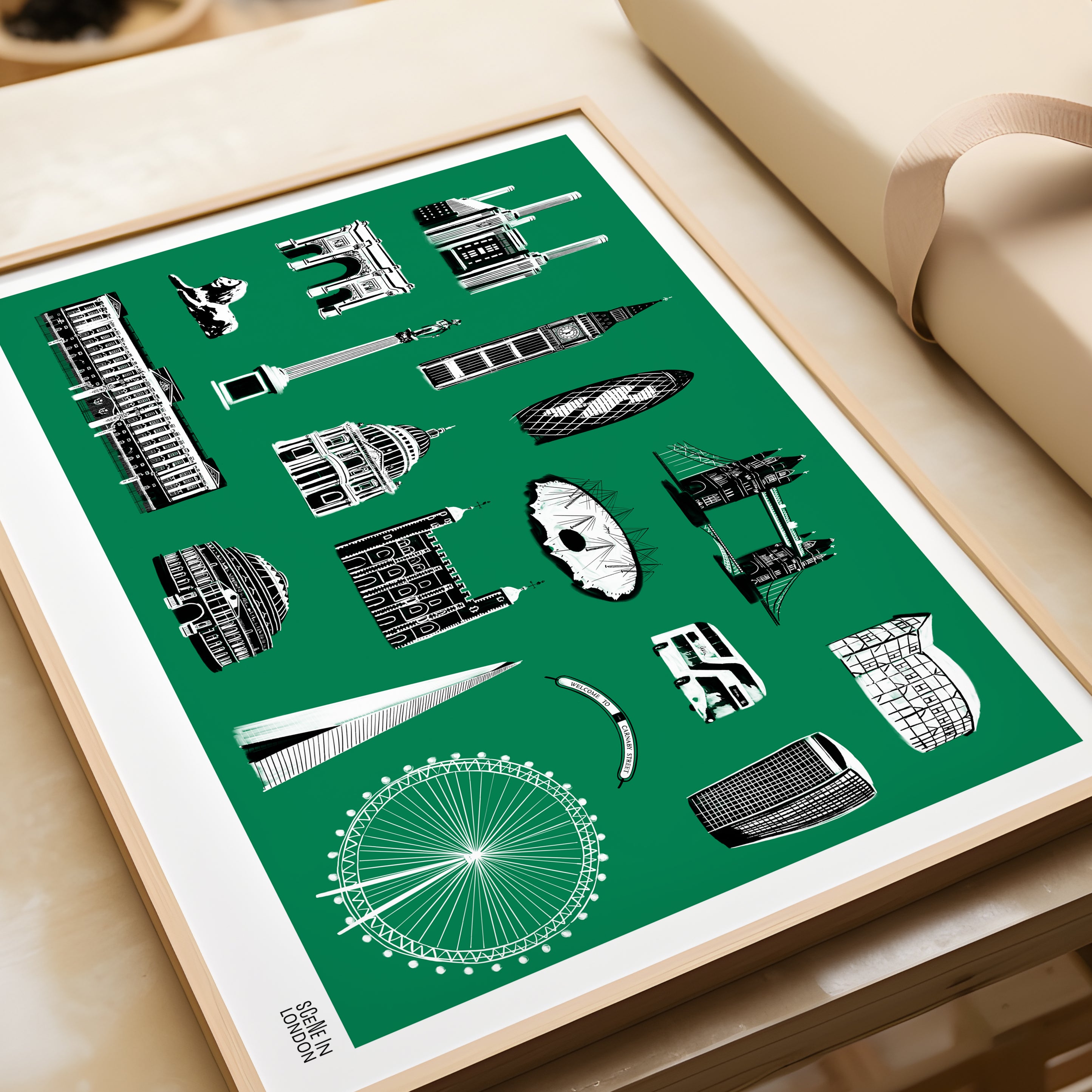 London Landmarks Print – London art prints and gifts by Scene in London