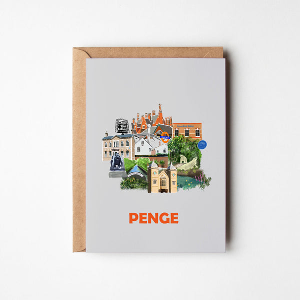 Penge Greeting Card – London art prints and gifts by Scene in London
