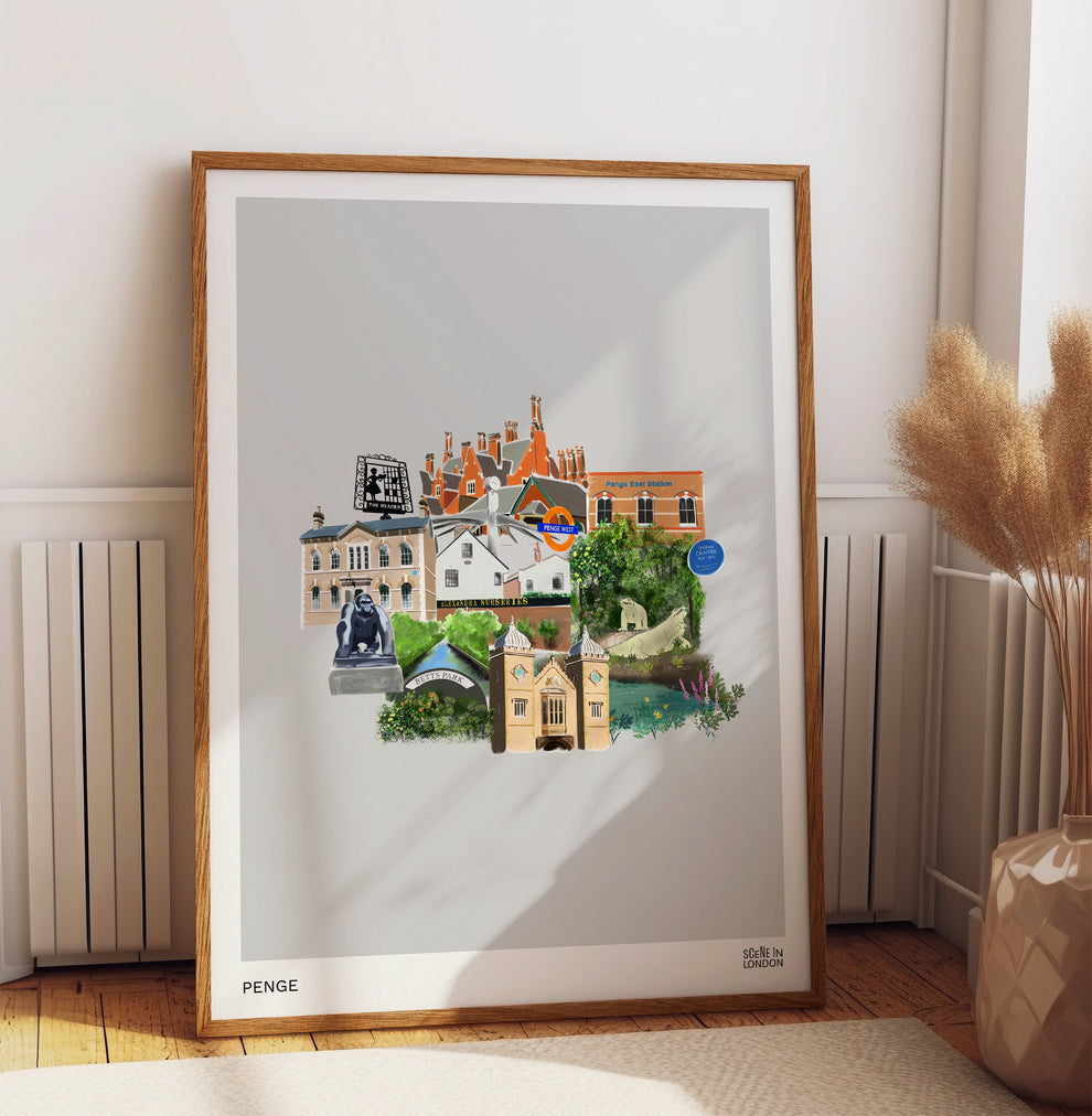 Penge Illustration Print – London art prints and gifts by Scene in London