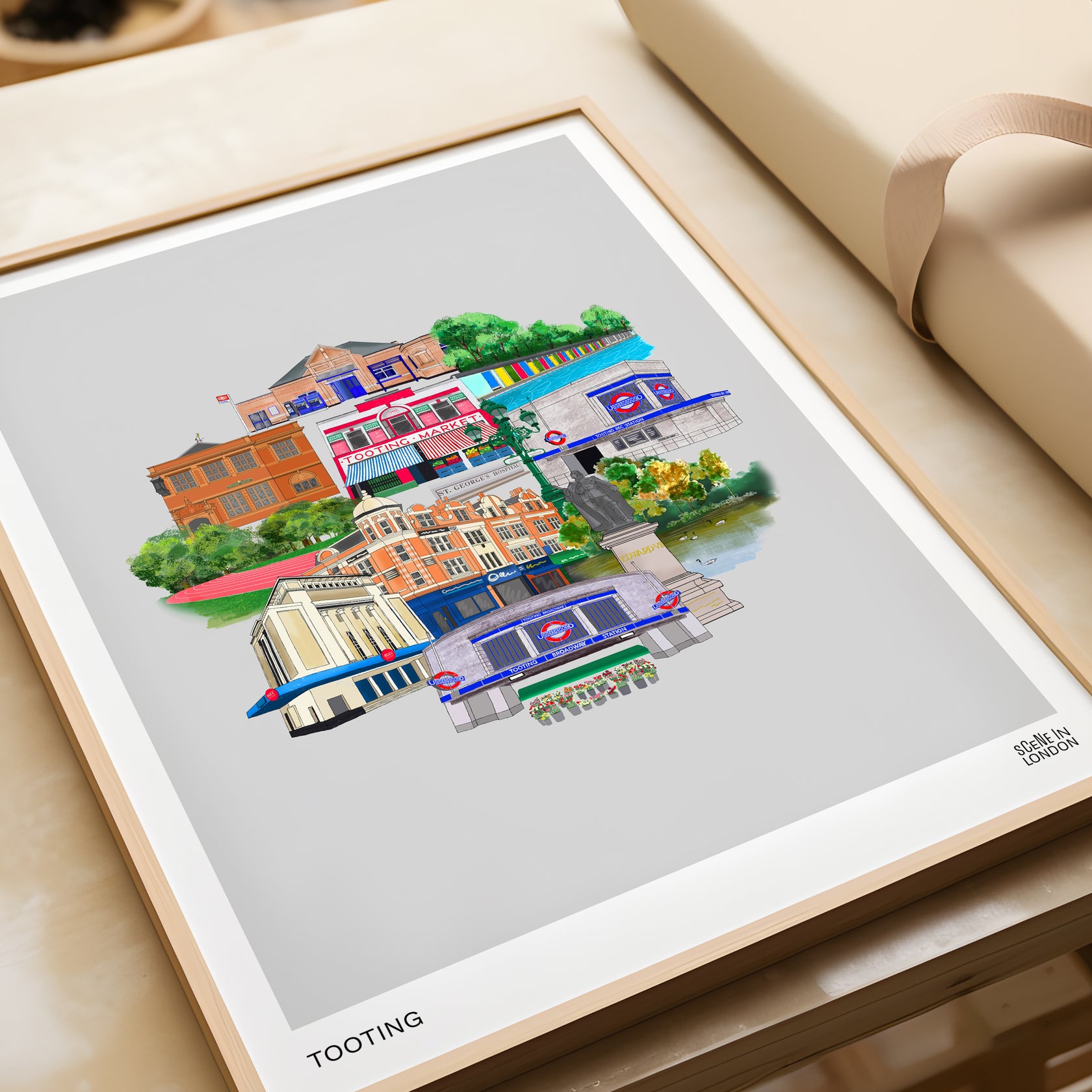 Tooting Art Print – London art prints and gifts by Scene in London